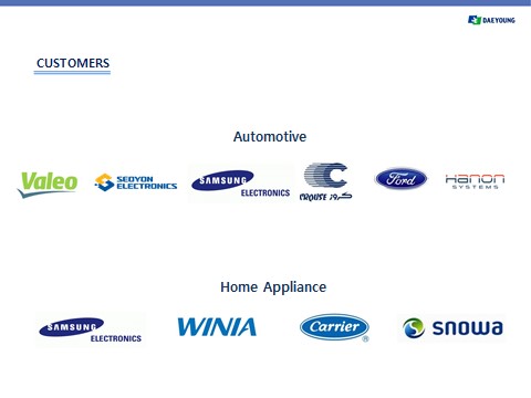 Main customers - DAEYOUNG ELECTRONICS VINA